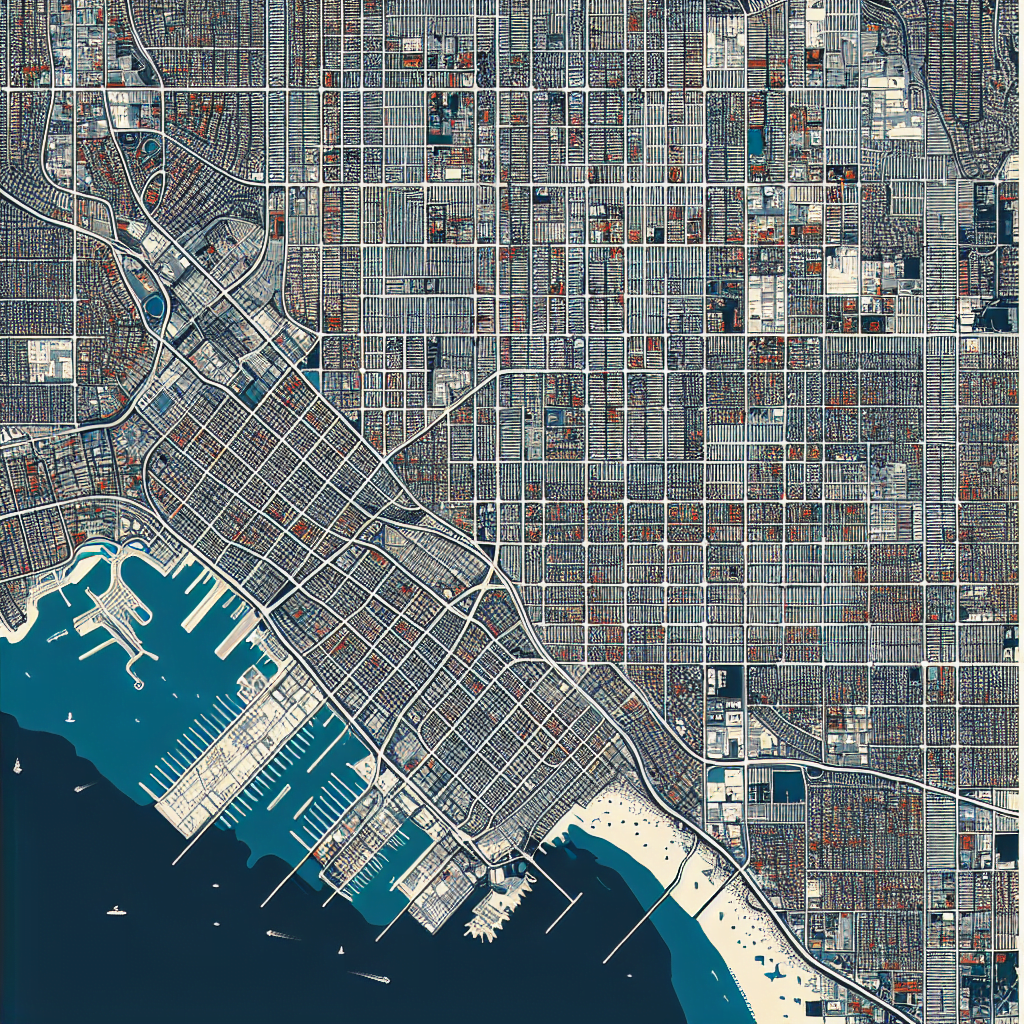 Download Long Beach City Roads Map now