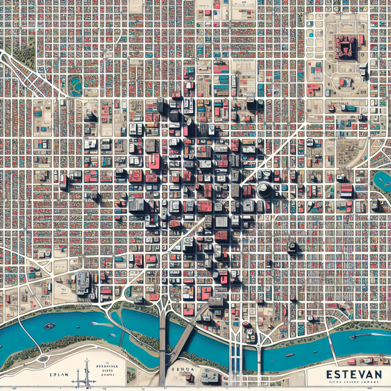 Access Estevan City Roads Map at no cost