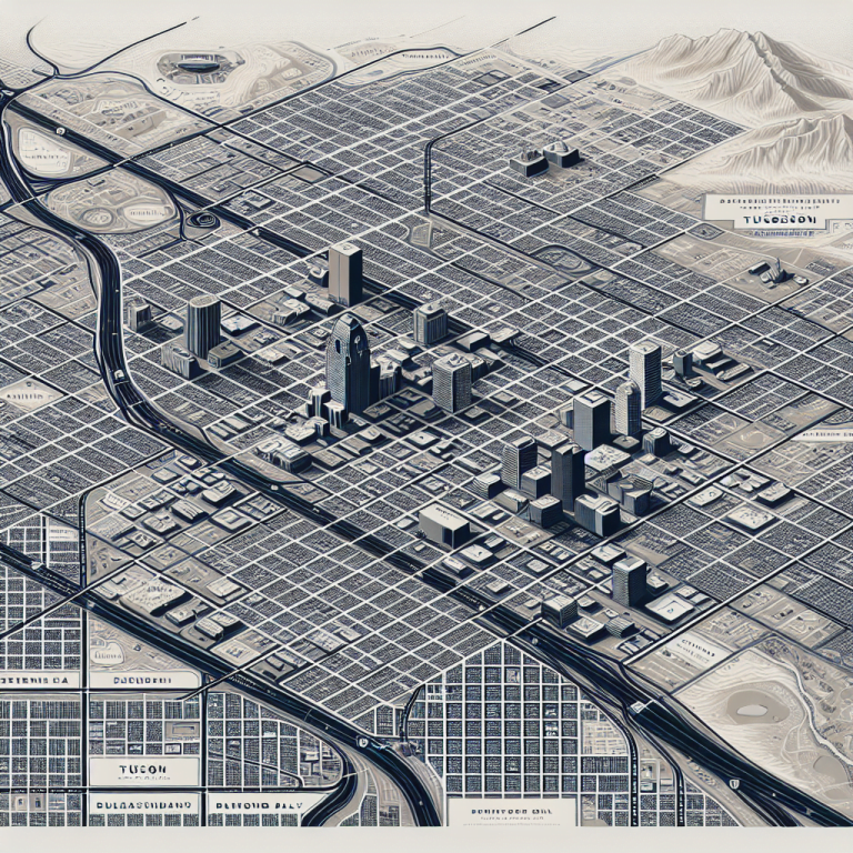 Download Tucson City Roads Map for free